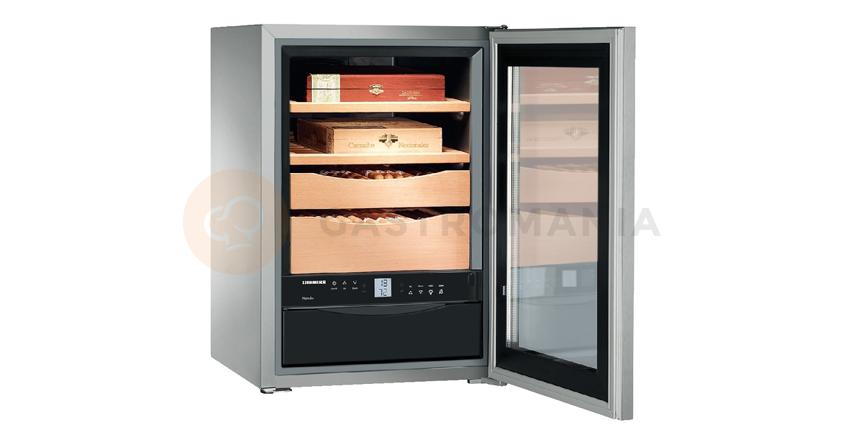 Humidor, skriňa na uskladnenie cigár, presklené dvere, 43 l ...