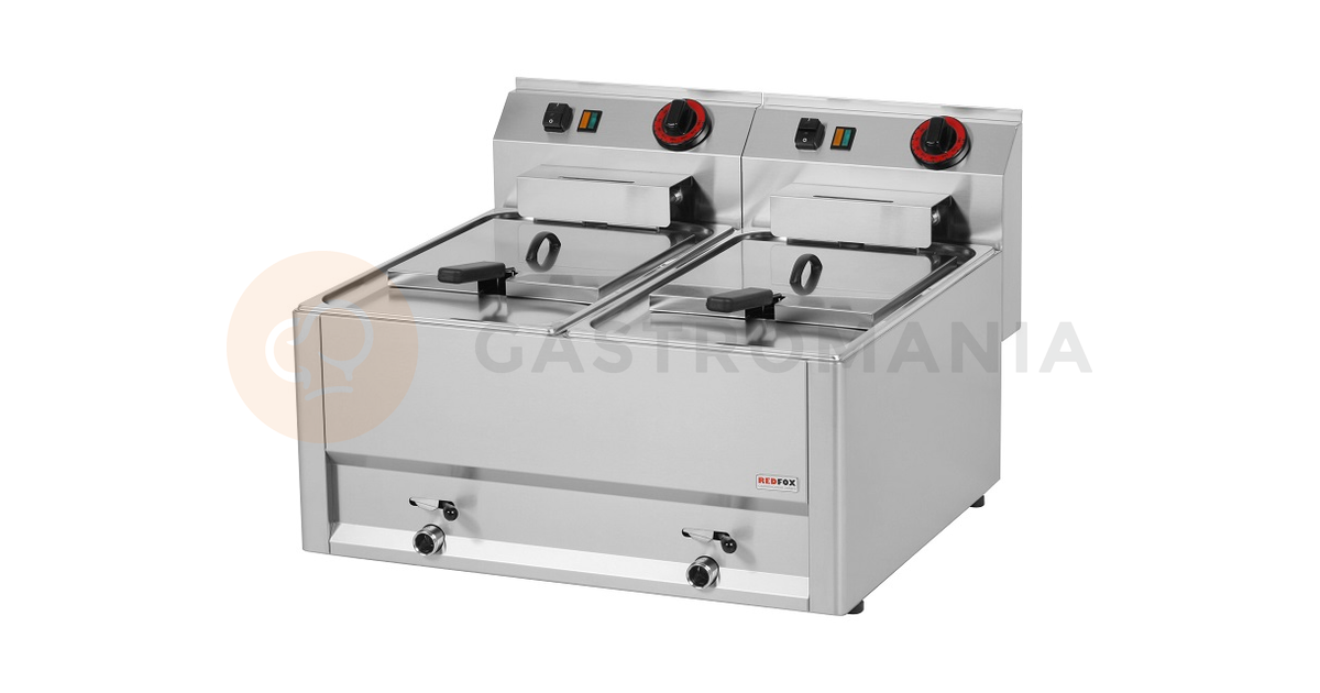 Fritéza 2x8 l, 14 kg/h | REDFOX, FL-66EM