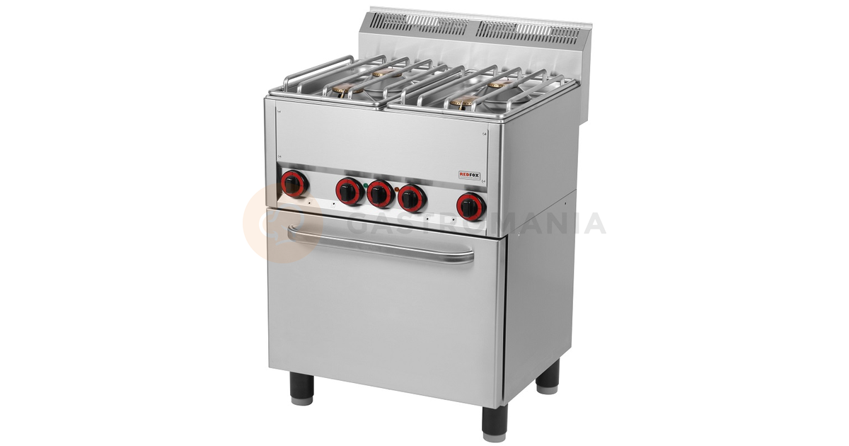 Plynový sporák s el. rúrou 4x4,5 kW | REDFOX, KSPT-66/SGE