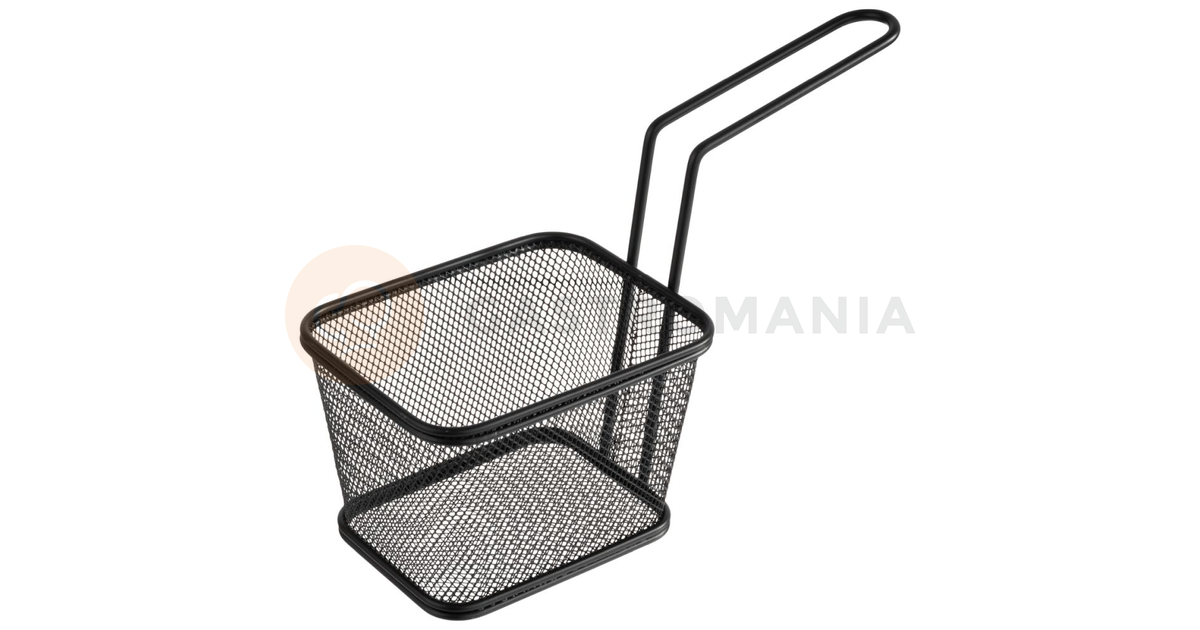 Čierny košík na hranolky s rozmerom 13 x 10,5 cm | APS, Snackholder