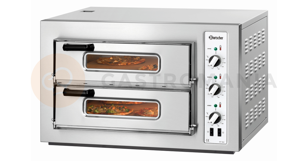 Dvojkomorová pec na pizzu NT 502, 800x750x510 mm | BARTSCHER, 2002028